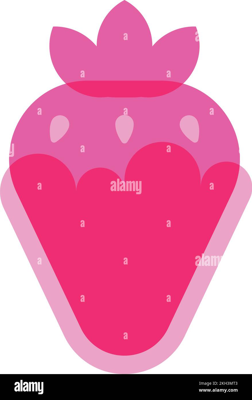 Isolated strawberry with chocolate candy sheer flat icon Vector Stock ...