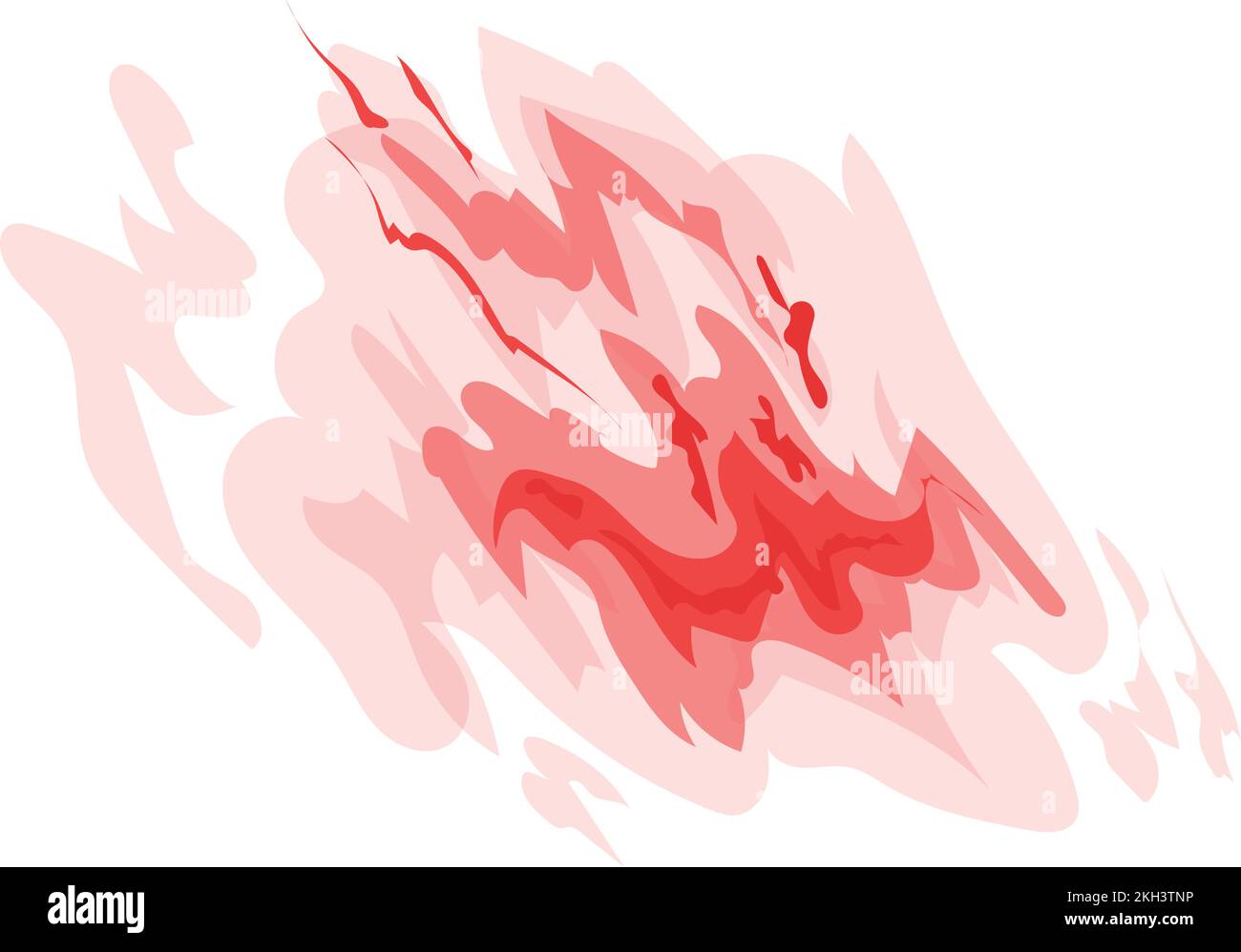 Bloody wound texture. Red body cut mark isolated on white background ...