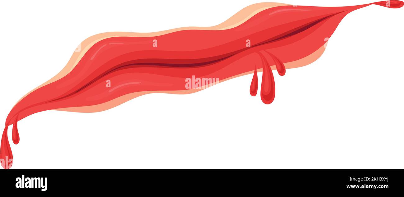 Bloody cut. Bleeding wound. Skin injury mark isolated on white background Stock Vector Image ...