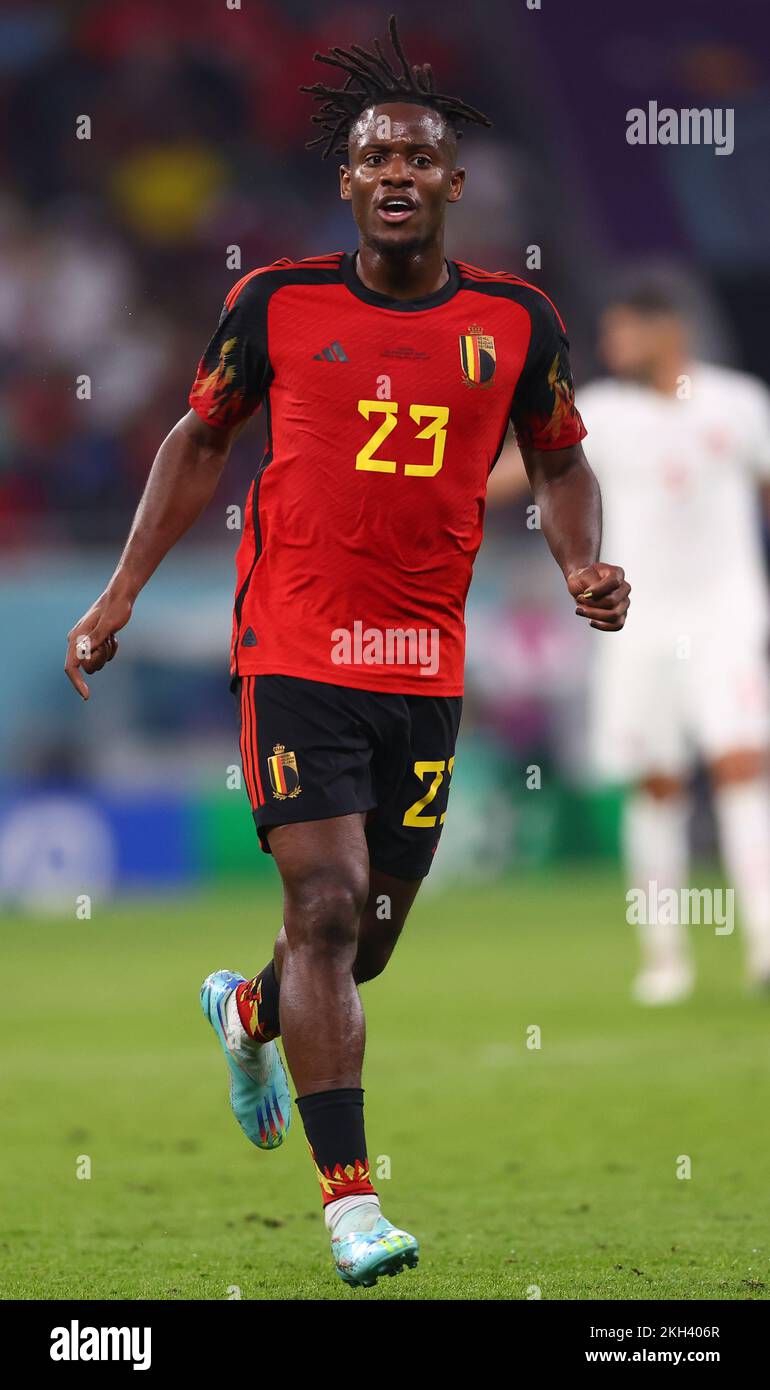 Al Rayyan, Qatar. 23rd Nov, 2022. Michy Batshuayi of Belgium during the ...