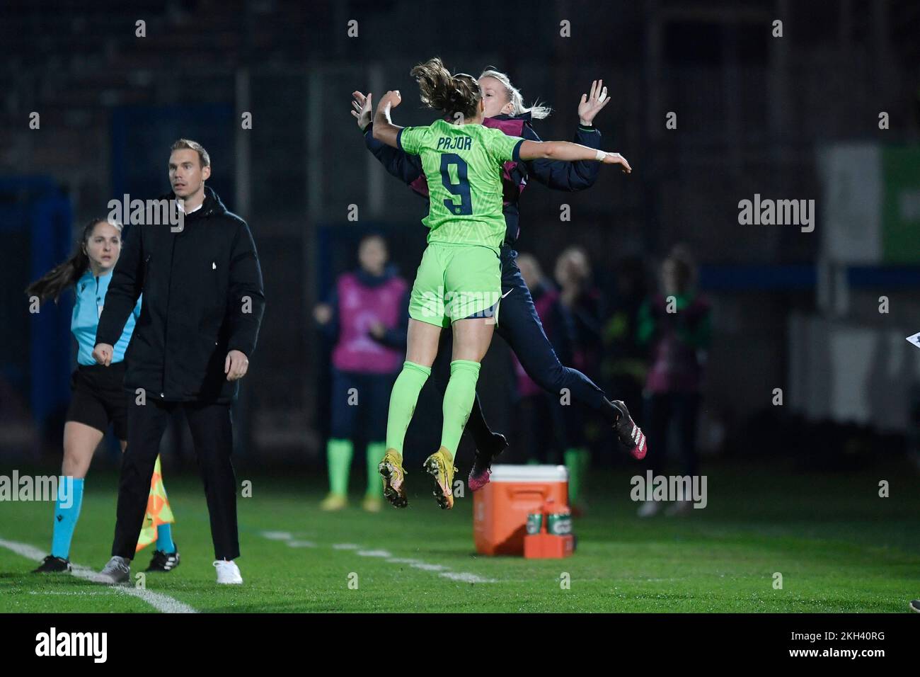 Latina, Italy. 23rd Nov, 2022. Ewa Pajor of Vfl Wolfsburg celebrates ...