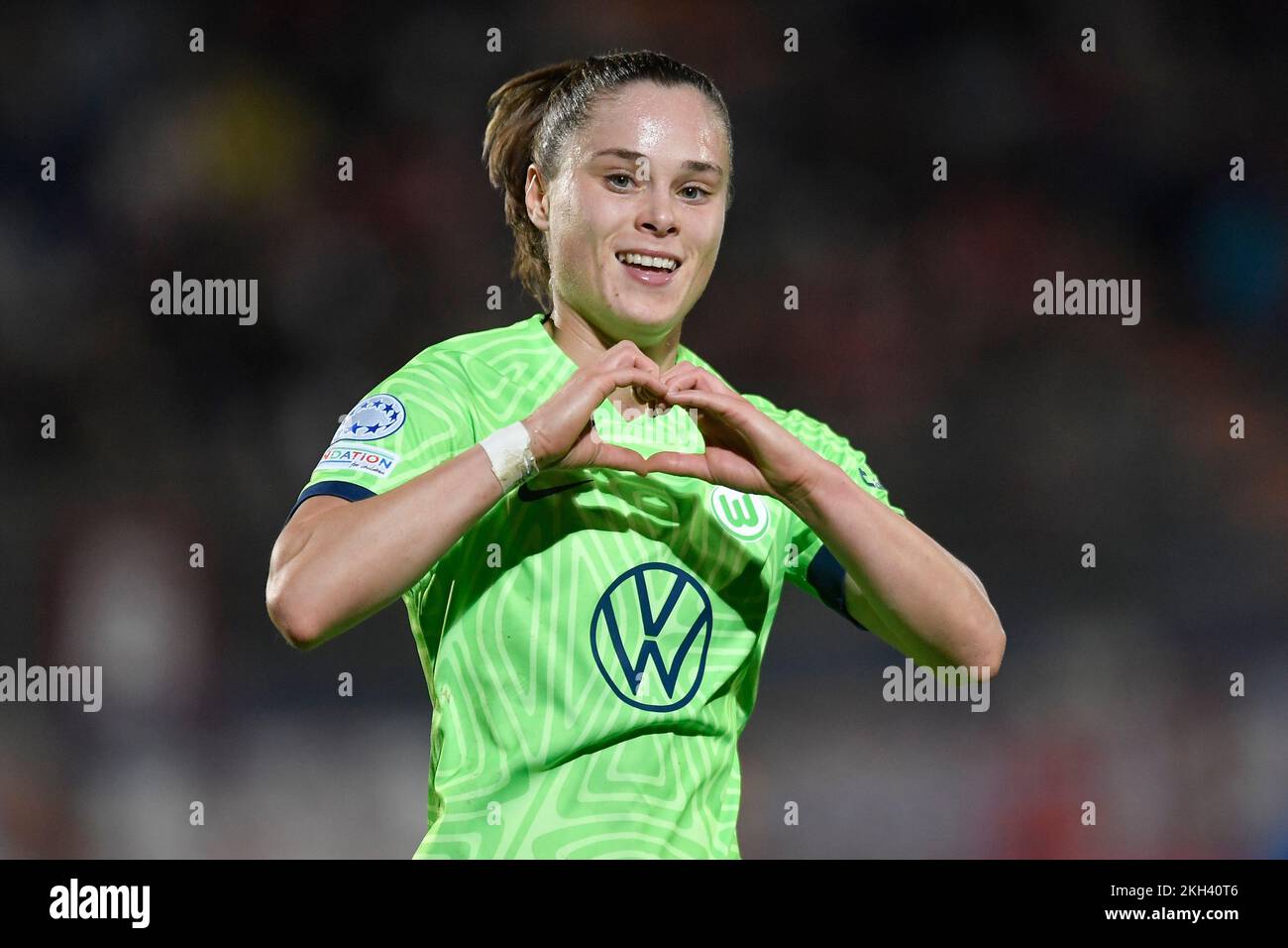 Latina, Italy. 23rd Nov, 2022. Ewa Pajor of Vfl Wolfsburg celebrates ...