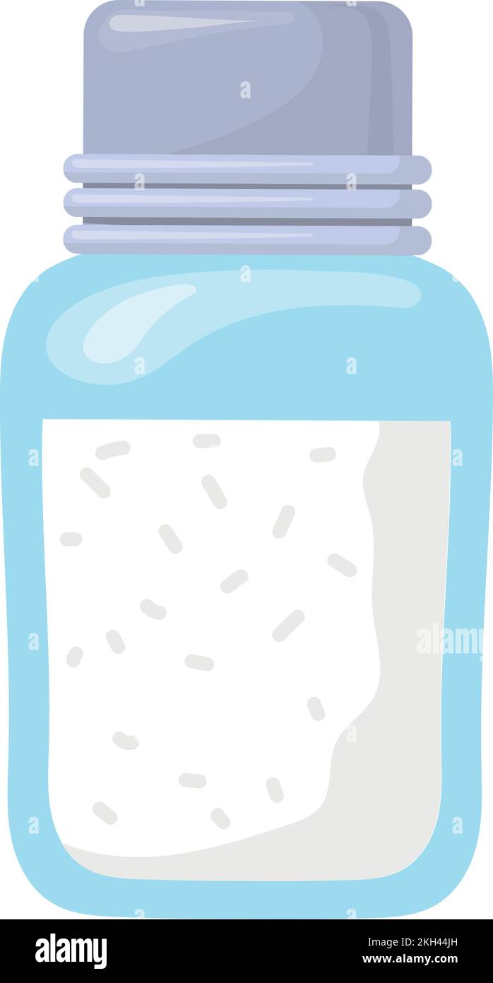 Salt shaker cartoon icon. Spice condiment container isolated on white ...