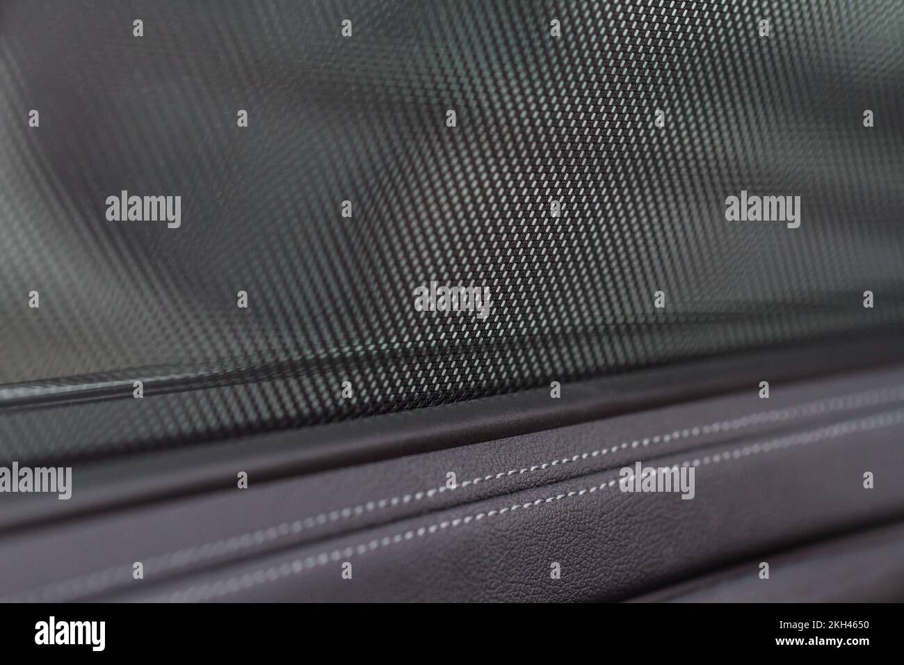 Closed sunshade. Car side window curtains sunshades. Sunblind curtain ...