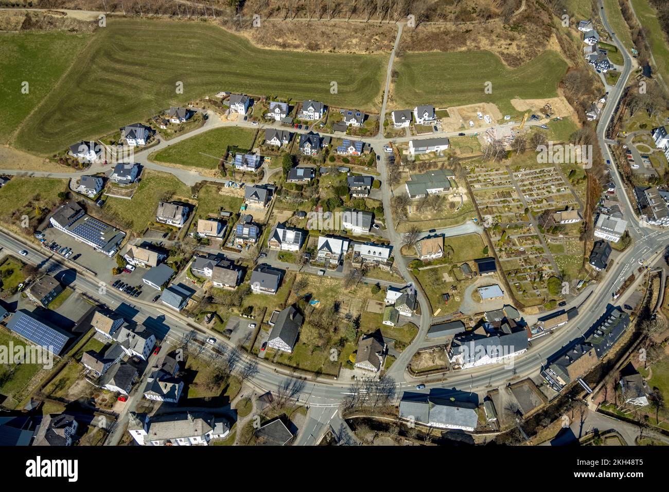 Village view and cemetery in oberkirchen hi-res stock photography and ...