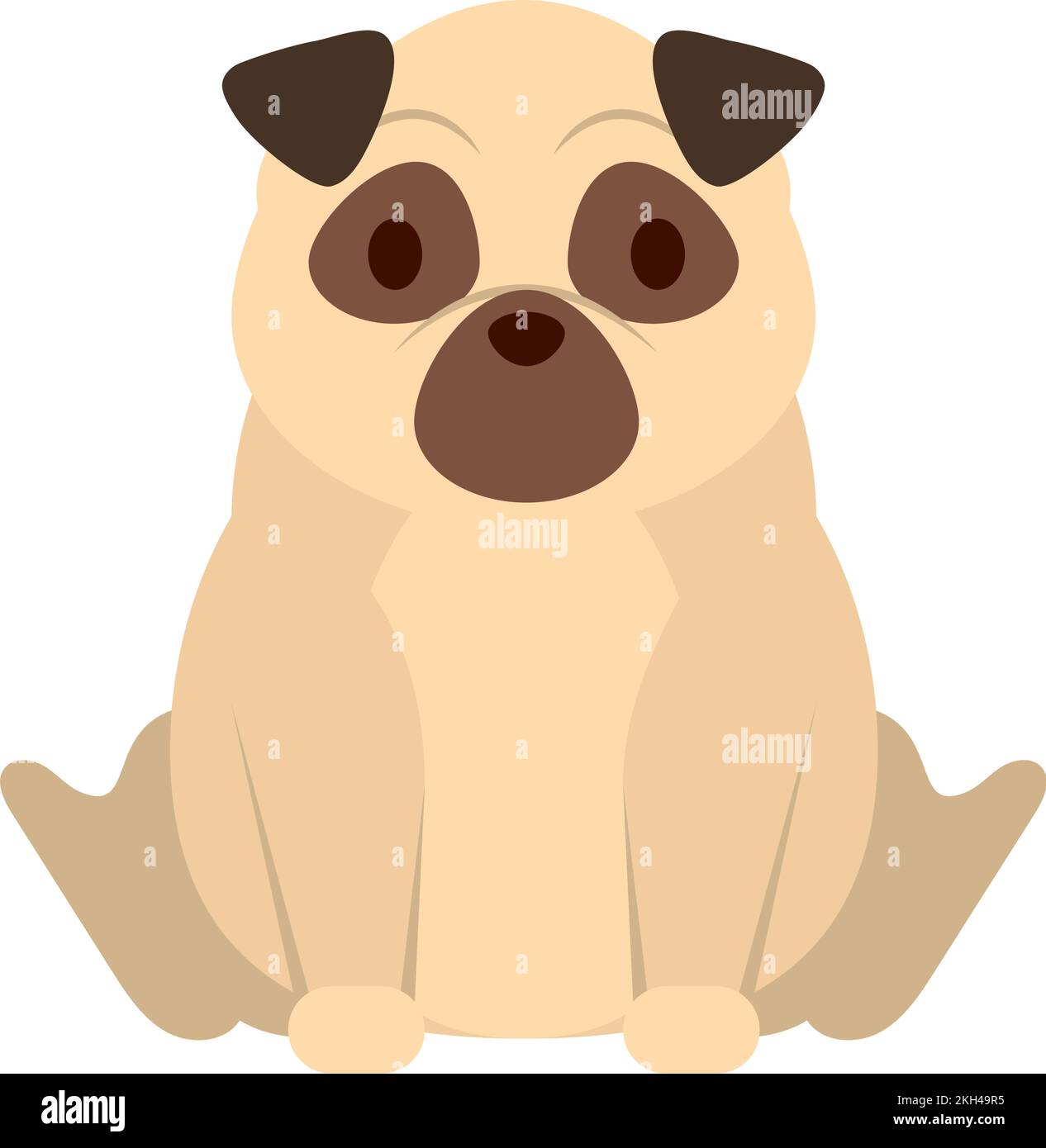 cute pug dog Stock Vector Image & Art - Alamy