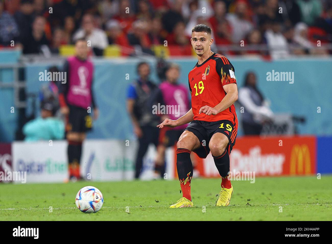 Leander Dendoncker during the FIFA World Cup Qatar 2022 Group F match ...