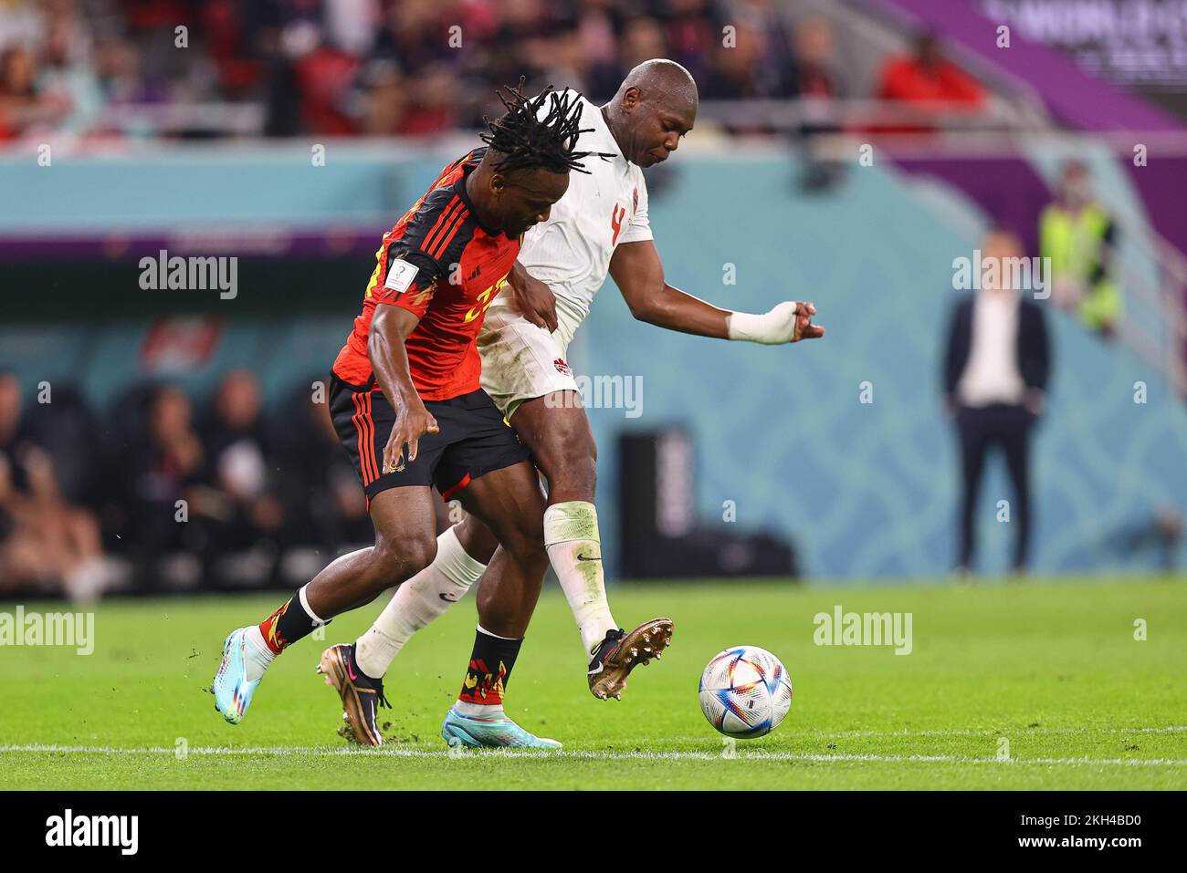 Michy Batshuayi, Kamal Miller during the FIFA World Cup Qatar 2022 ...