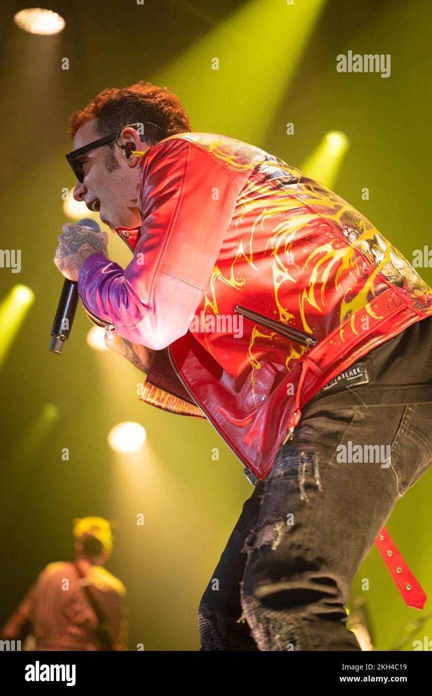 Salmo performs last 22/11/2022 in Padua at Koene Arena Stock Photo - Alamy