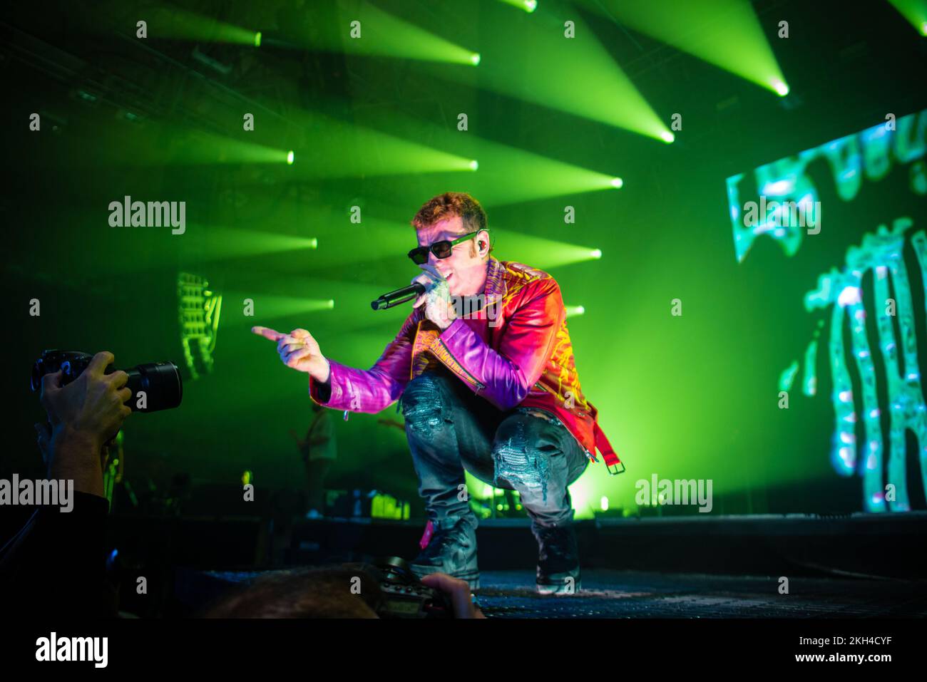 Salmo performs last 22/11/2022 in Padua at Koene Arena Stock Photo - Alamy