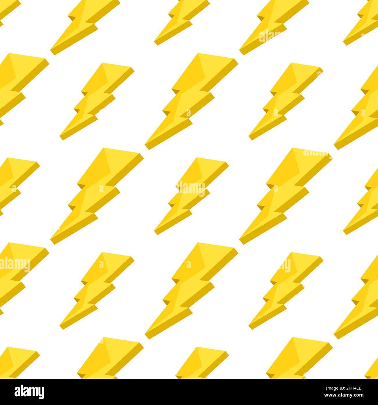 A set of yellow lightning icons isolated on white background Stock ...