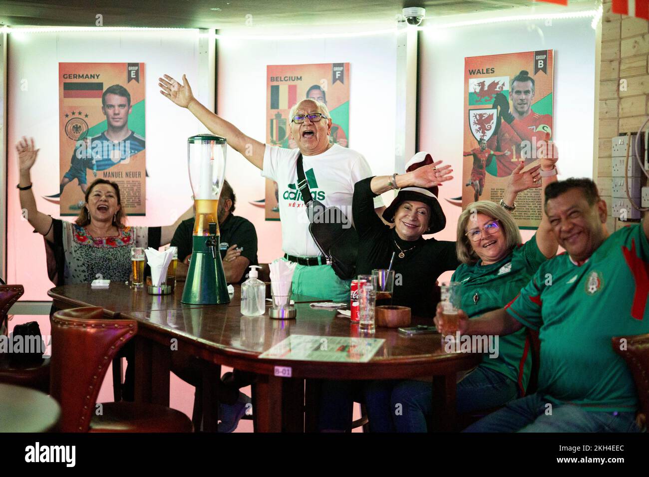 Mexican supporters at Baila Lounge and Bar during the FIFA World Cup ...