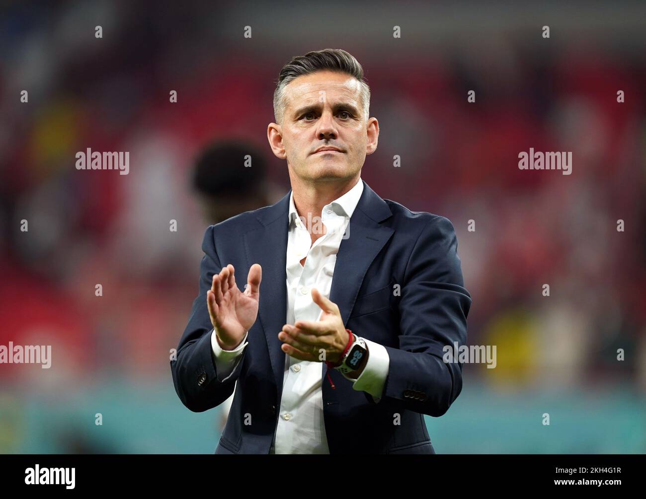 Canada manager John Herdman applauds the fans following the FIFA World ...