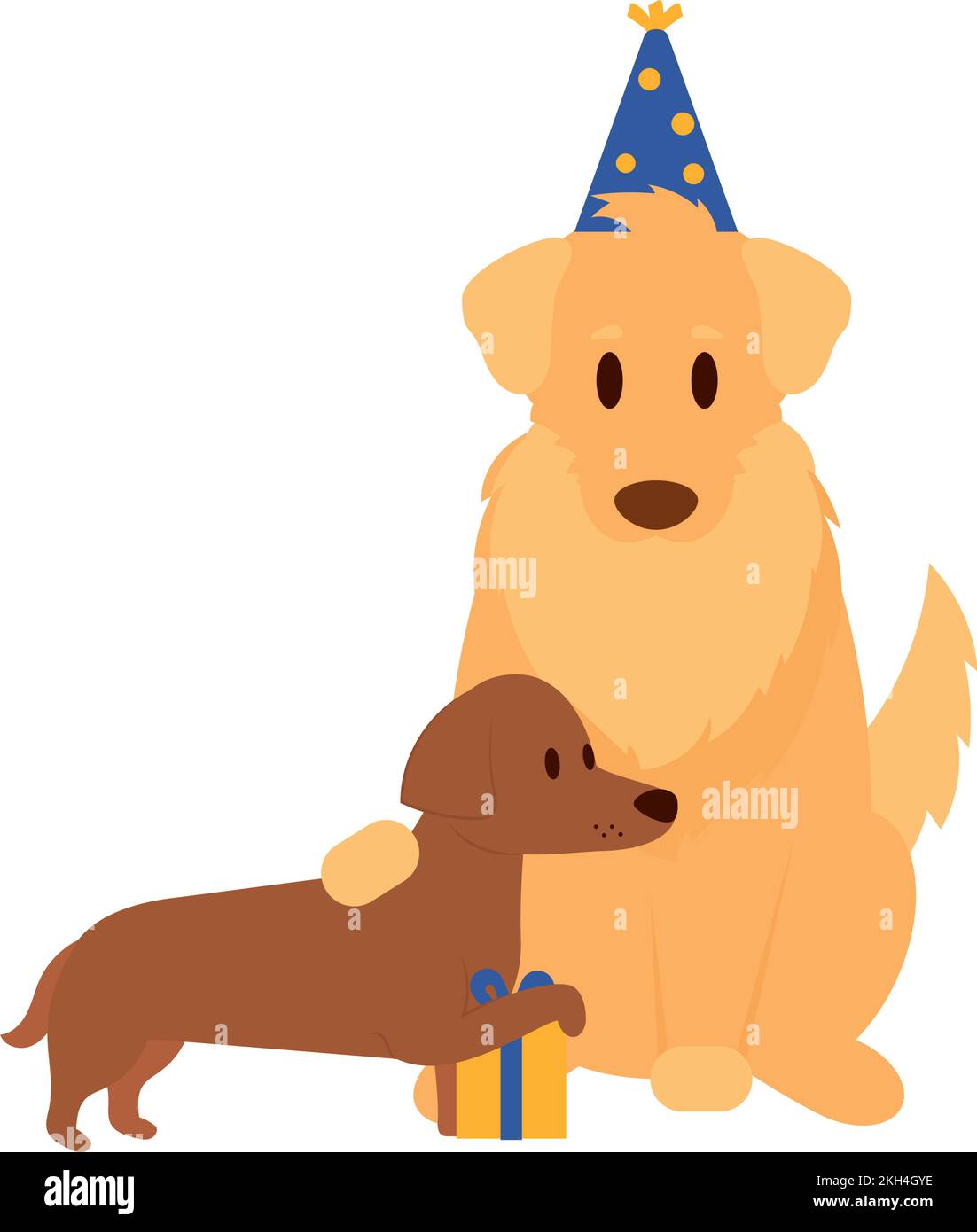 cute dogs birthday Stock Vector Image & Art - Alamy
