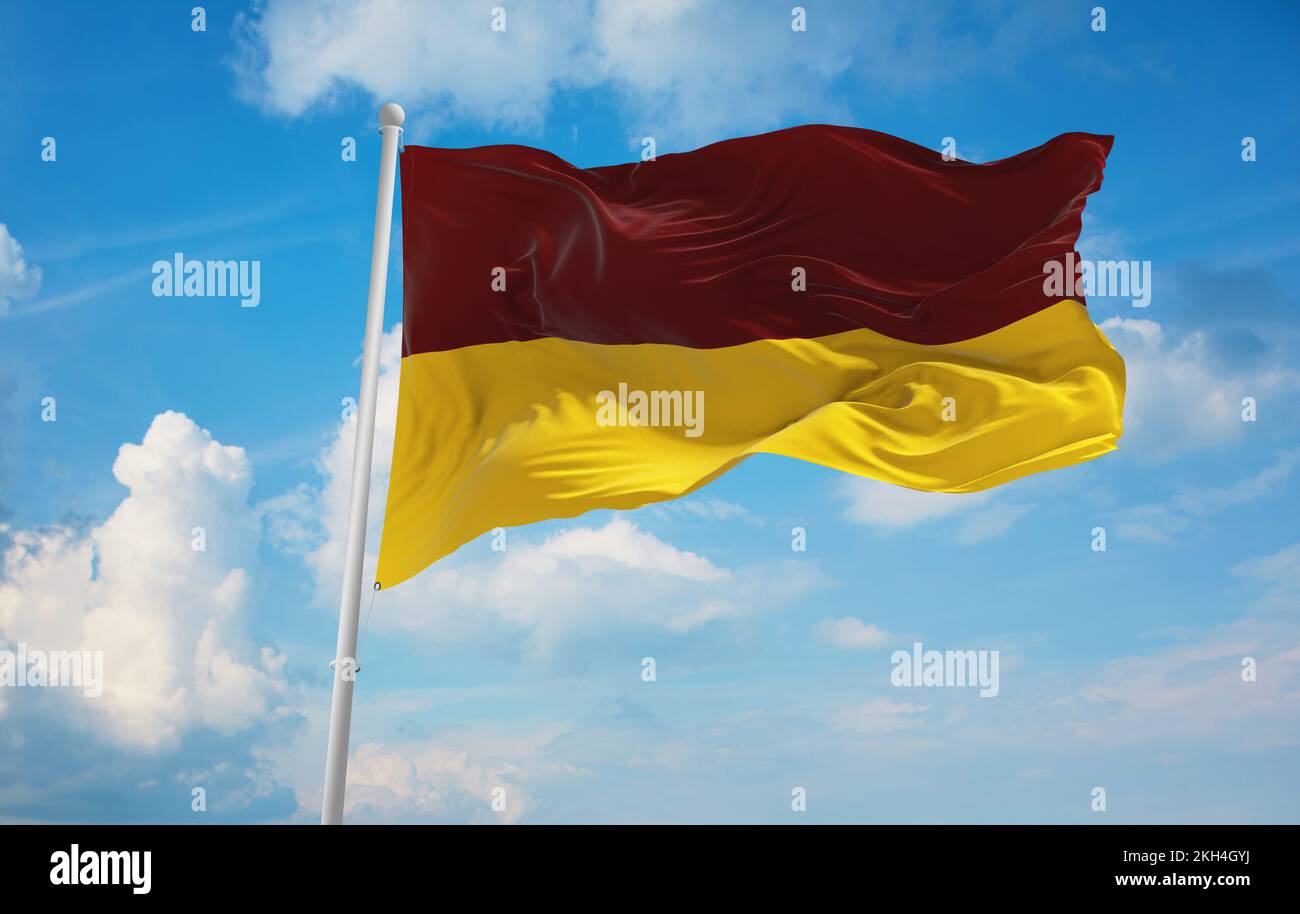 Top view of flag Tolima, Colombia. Colombian patriot and travel concept ...