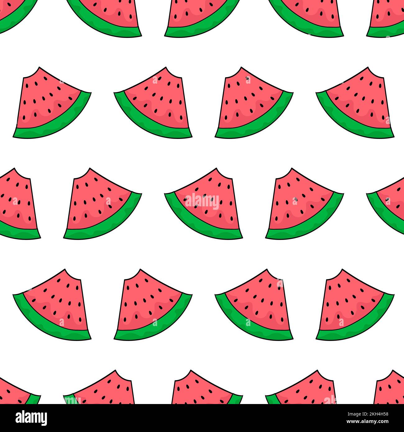 A set of watermelon slices isolated on white background Stock Vector ...