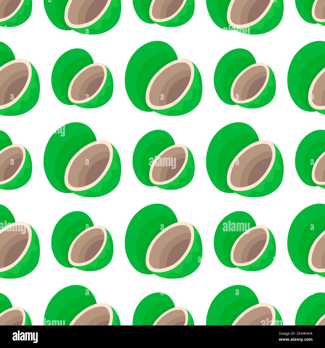 A set of green coconuts isolated on white background Stock Vector Image ...