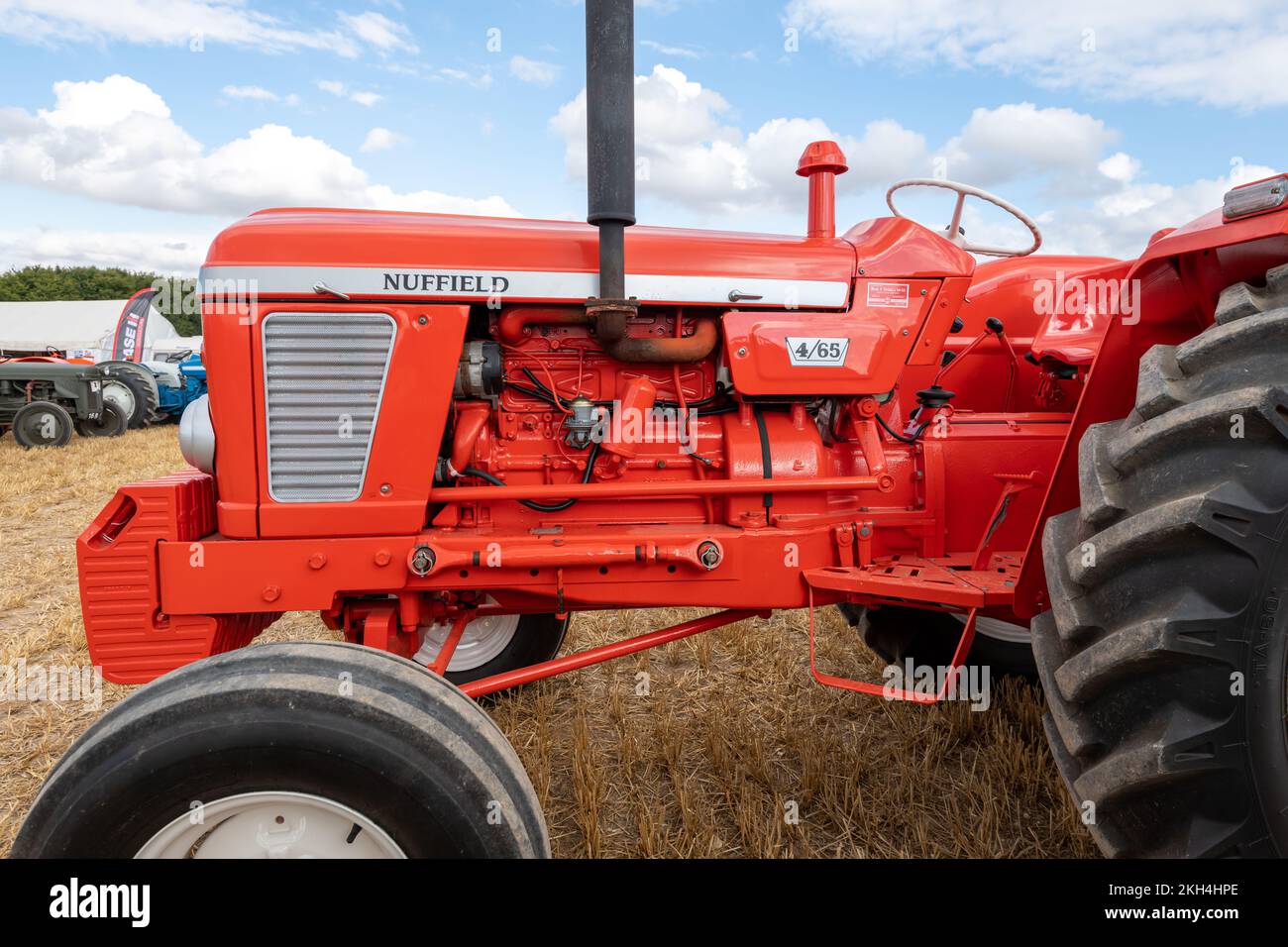 Tarrant Hinton.Dorset.United Kingdom.August 25th 2022.A restored Nuffield 4/65 from 1968 is on ...