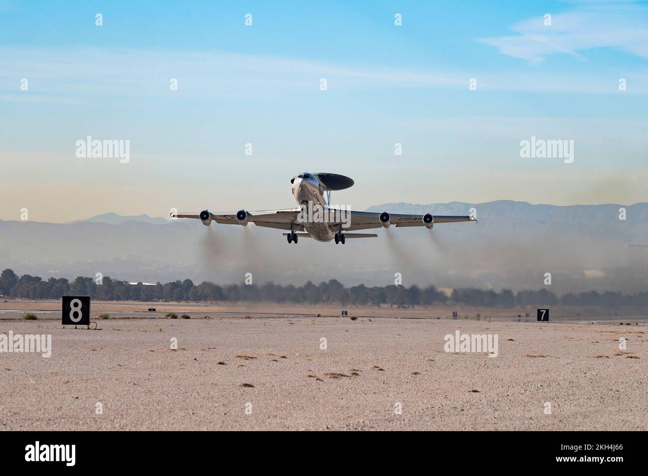 An E-3A Sentry takes off for a U.S. Air Force Weapons School ...