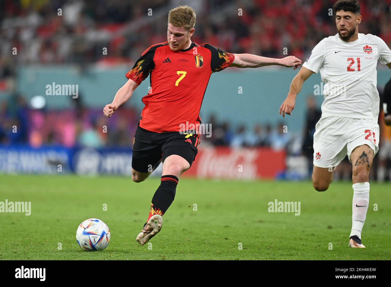 Doha, Qatar. 23rd Nov, 2022. Estádio Ahmed bin Ali Kevin De Bruyne da ...