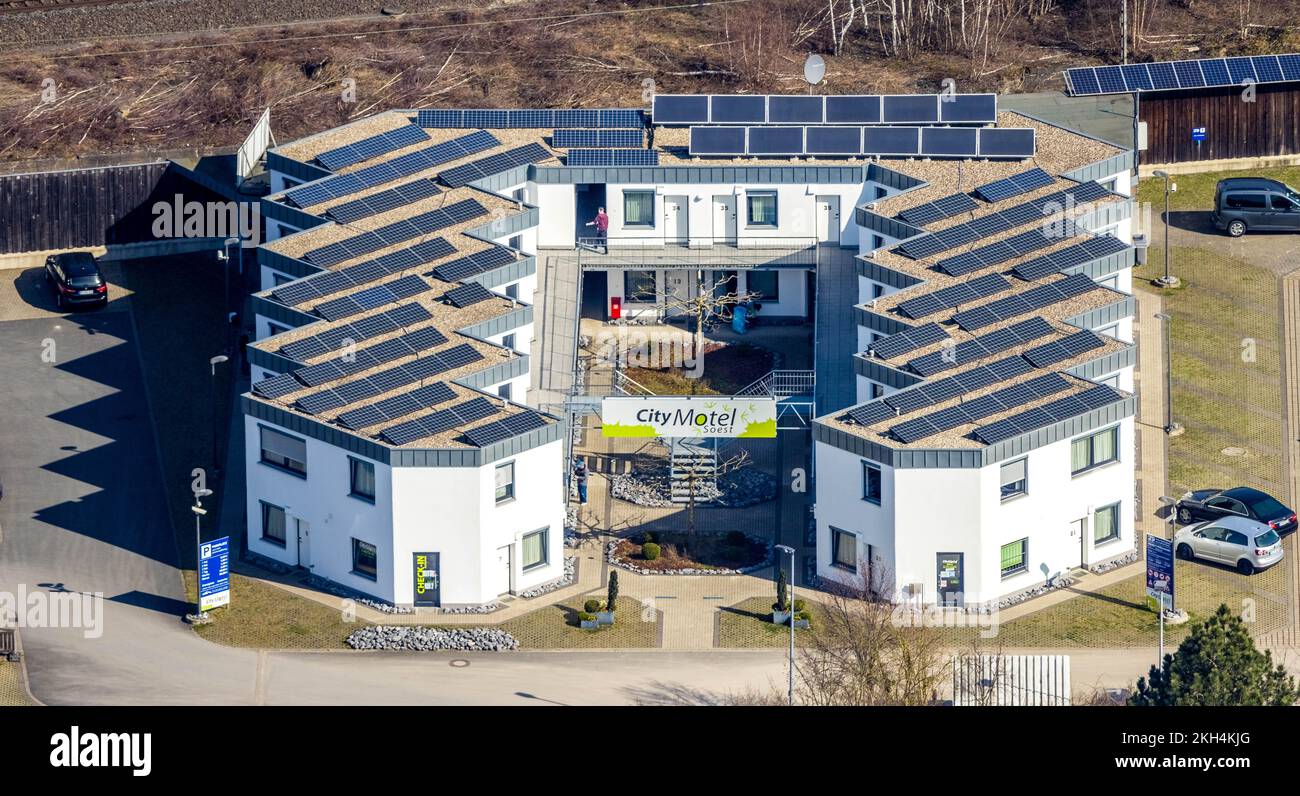 City motel with solar roof hi-res stock photography and images - Alamy