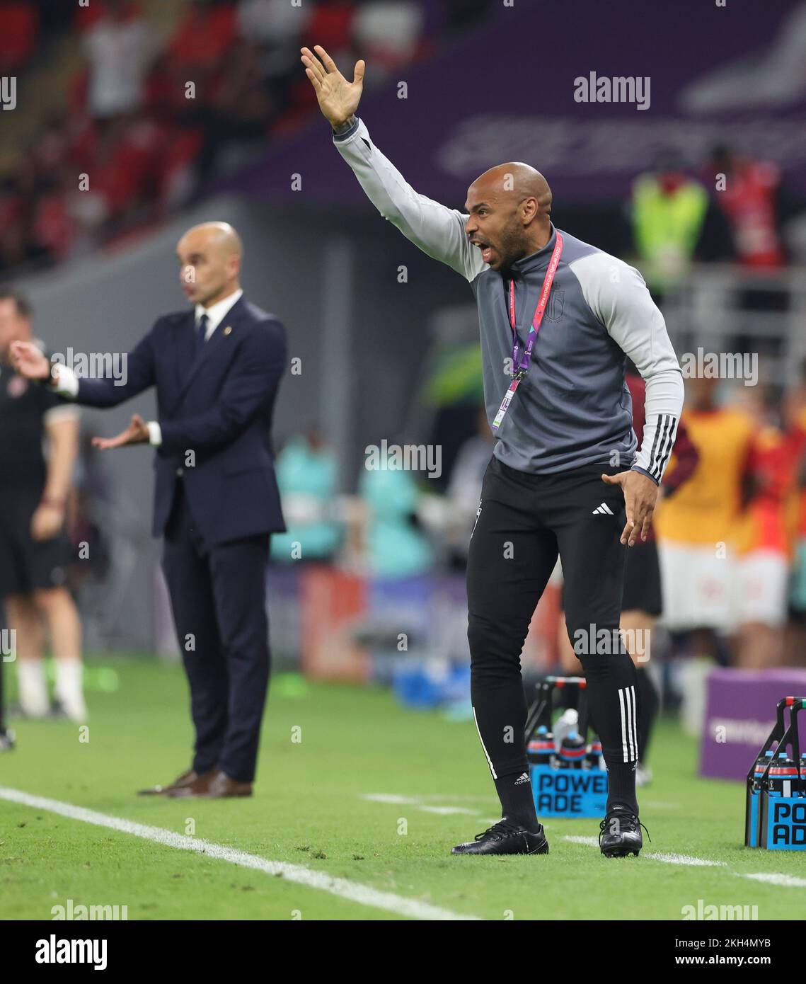 Al Rayyan, Qatar. 23rd Nov, 2022. Thierry Henry, assistant coach of ...