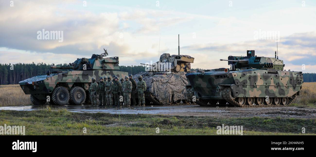NATO enhanced Forward Presence (eFP) Battle Group soldiers assigned to ...