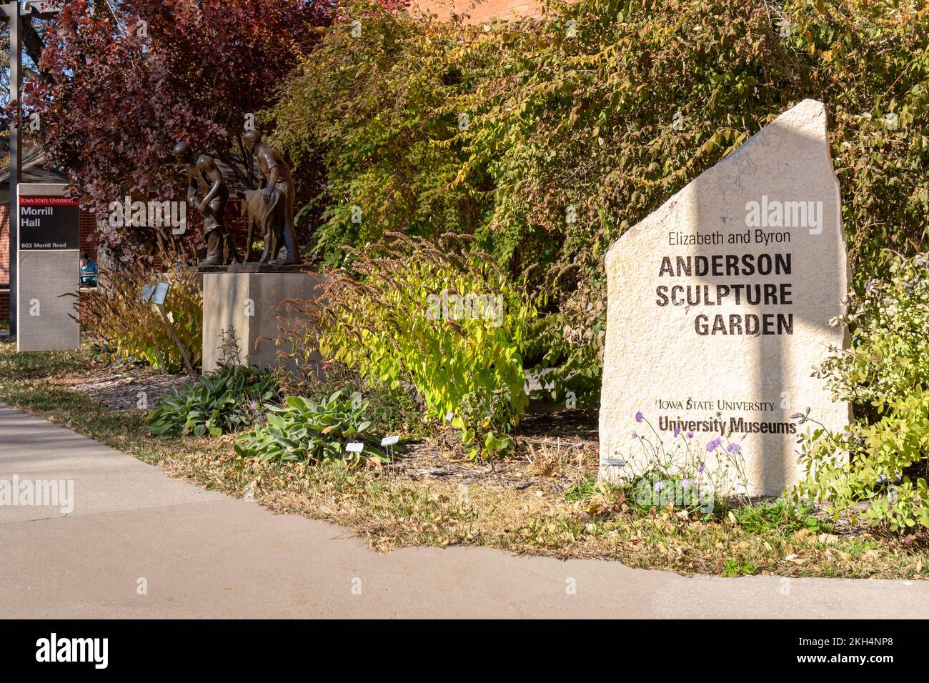AMES, IA, USA - NOVEMBER 1, 2022: Anderson Sculpture Garden on the ...