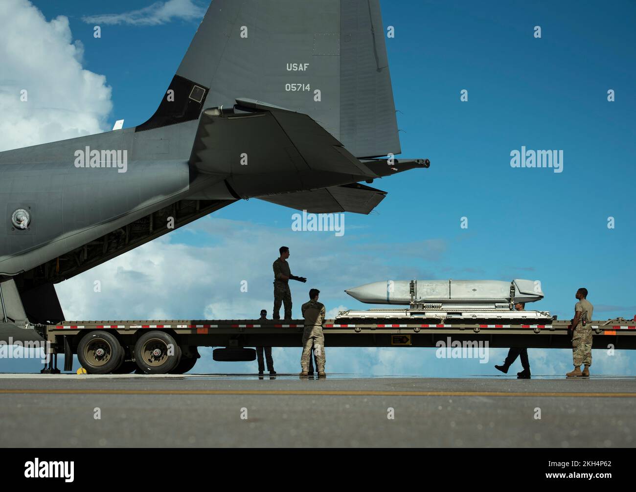 Airmen from the 36th Munitions Squadron, Andersen Air Force Base, Guam ...