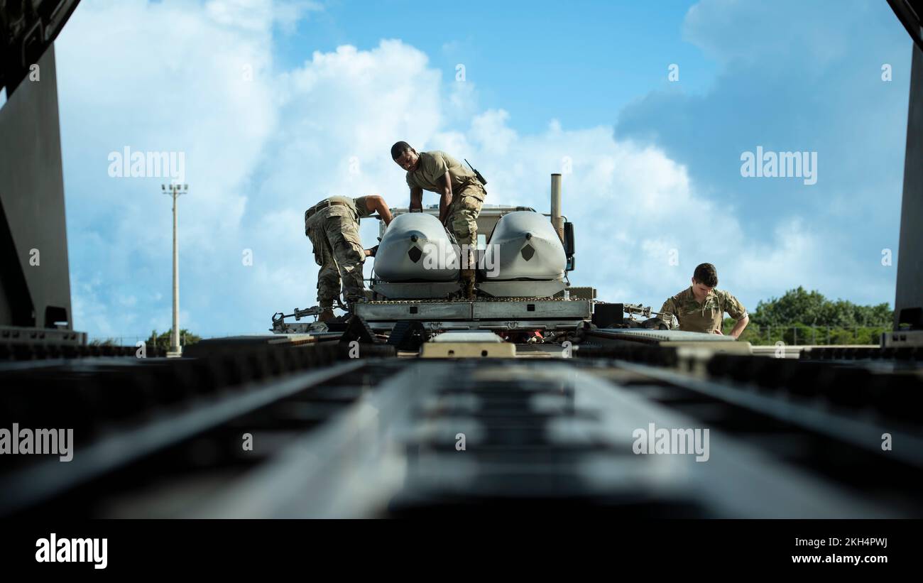 Airmen from the 36th Munitions Squadron, Andersen Air Force Base, Guam ...