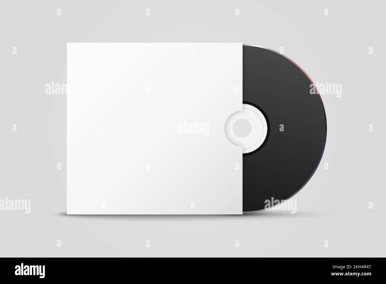 Vector 3d Realistic Black CD, DVD with Paper Cover, Envelope, Case ...