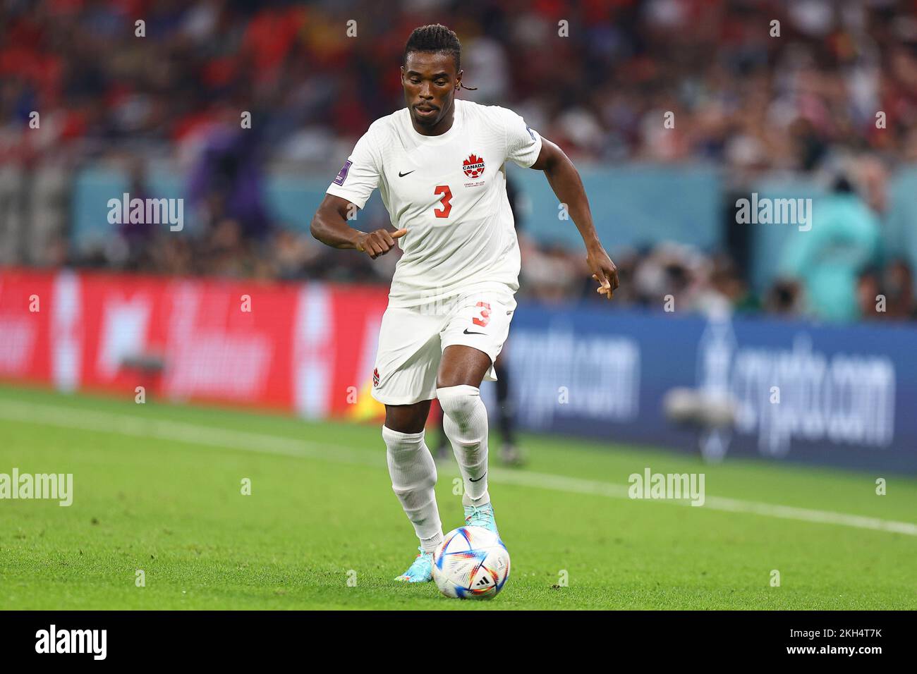 Sam Adekugbe during the FIFA World Cup Qatar 2022 Group F match between ...