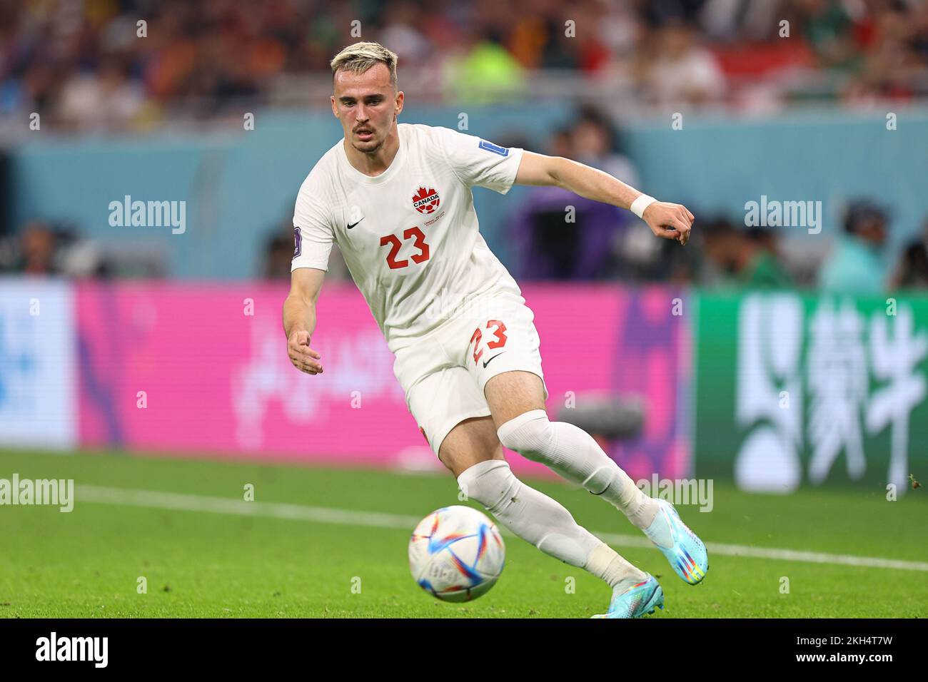Liam Millar during the FIFA World Cup Qatar 2022 Group F match between ...