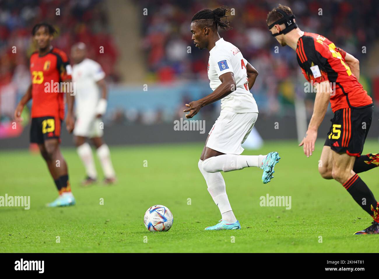 Sam Adekugbe during the FIFA World Cup Qatar 2022 Group F match between ...