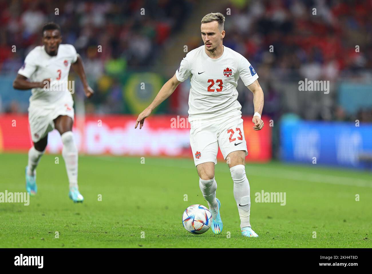 Liam Millar during the FIFA World Cup Qatar 2022 Group F match between ...