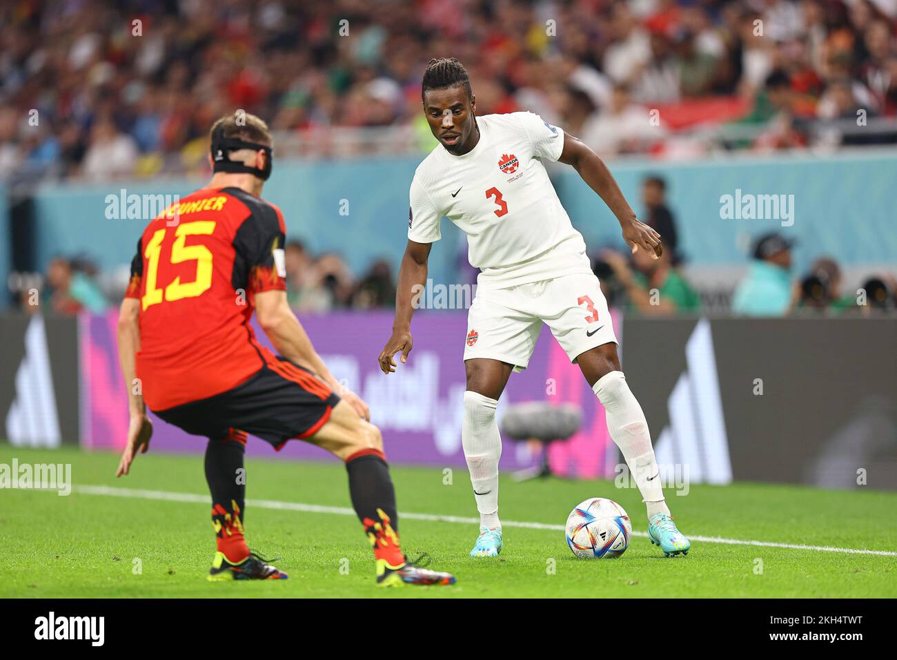 Sam Adekugbe during the FIFA World Cup Qatar 2022 Group F match between ...