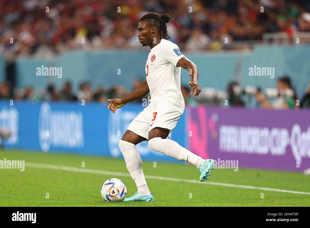 Sam Adekugbe during the FIFA World Cup Qatar 2022 Group F match between ...