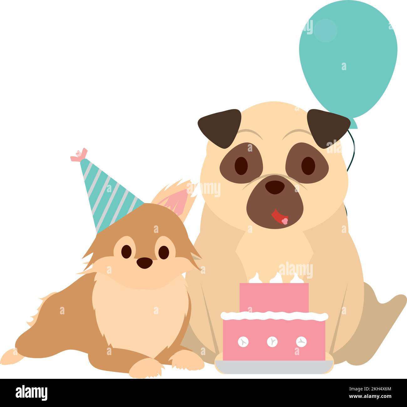 cute dogs birthday design Stock Vector Image & Art - Alamy