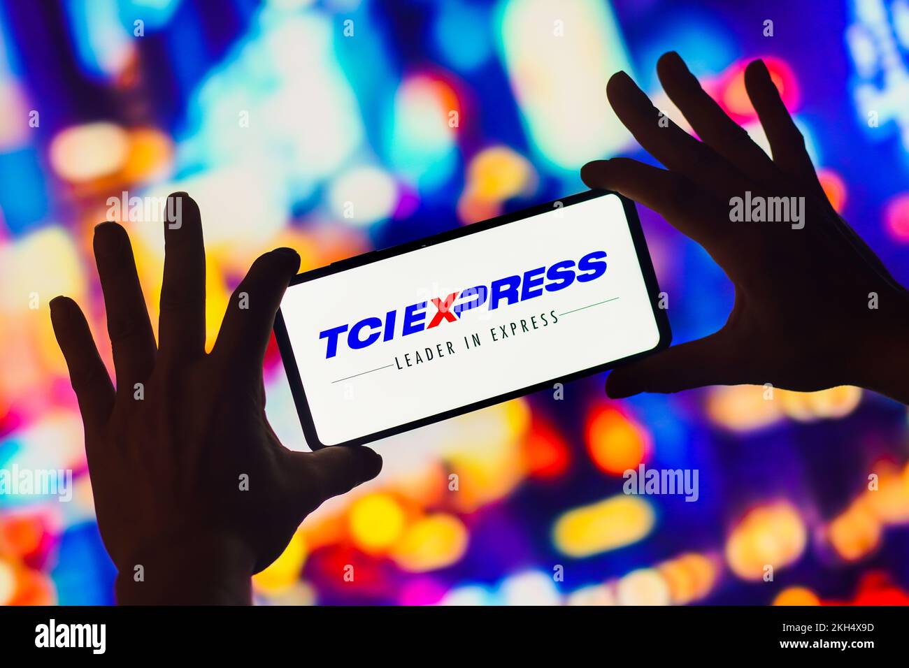 In this photo illustration, the TCI Express logo is displayed on a ...