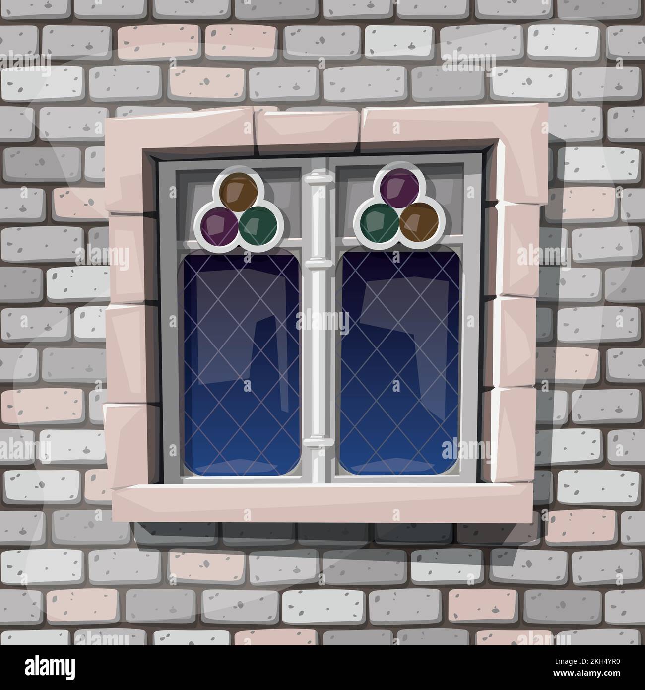 Window on medieval house Stock Vector Images - Alamy
