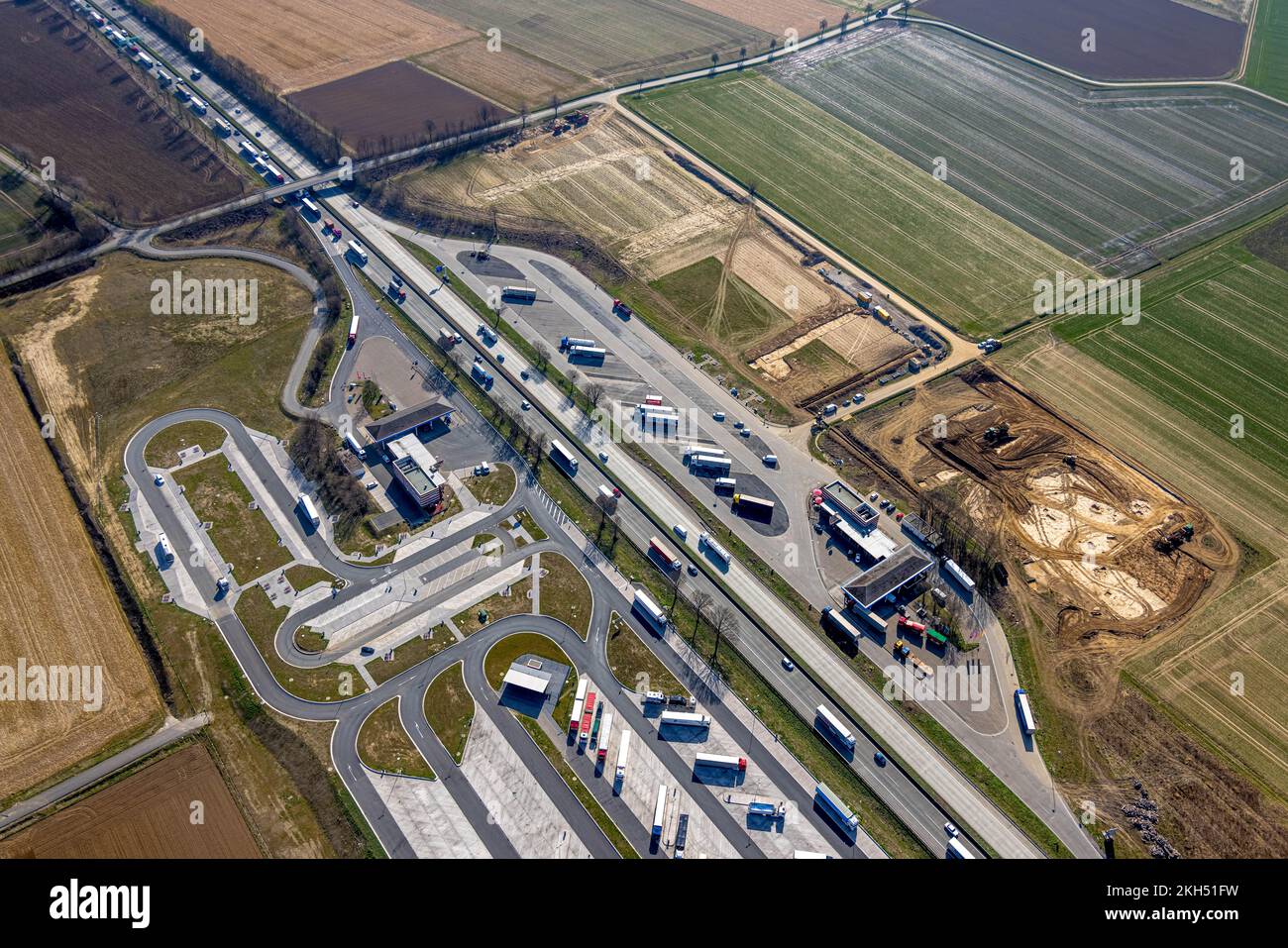Freeway service area am haarstrang at freeway a44 hi-res stock ...
