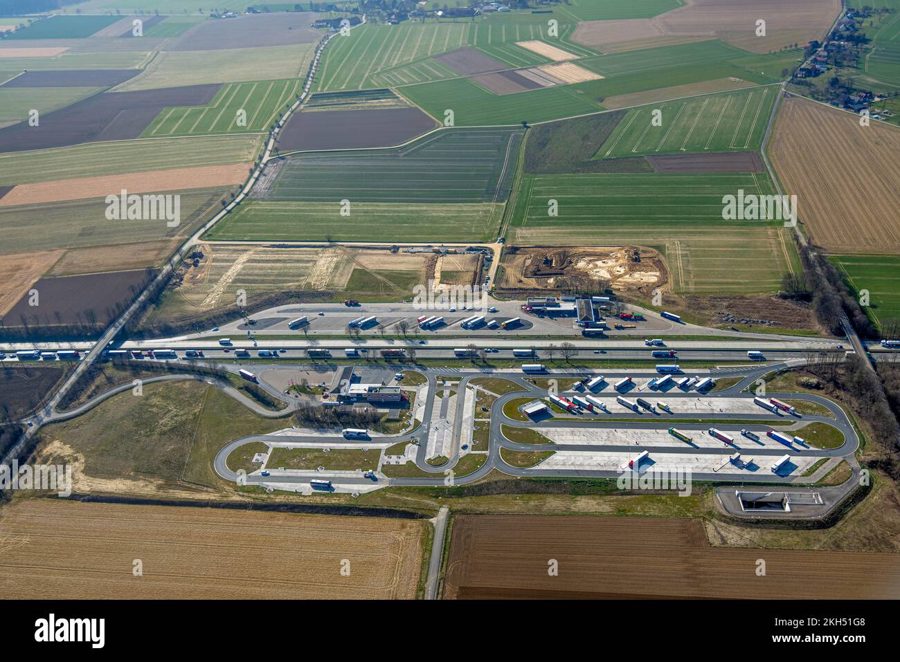 Freeway service area am haarstrang at freeway a44 hi-res stock ...