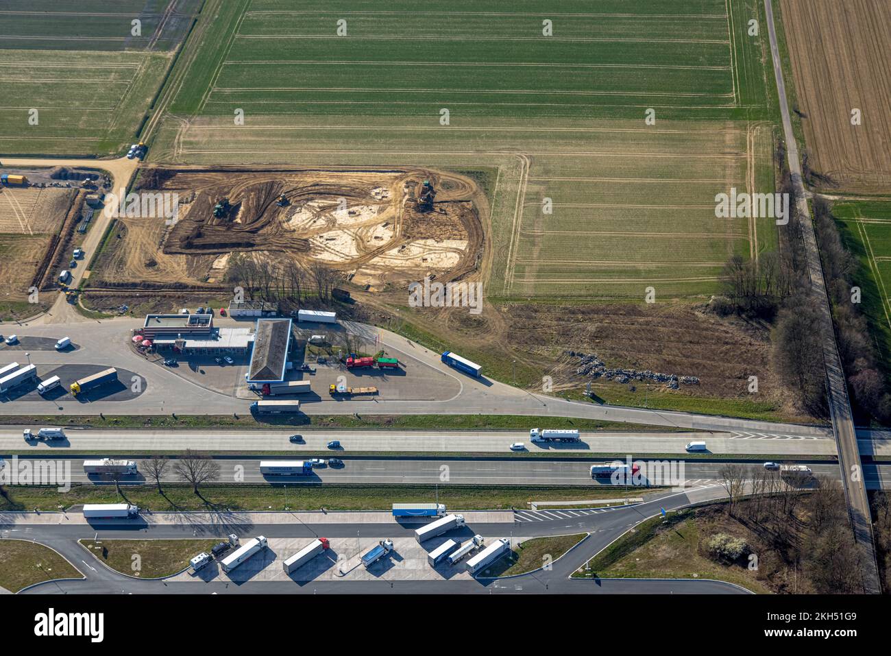 Freeway service area am haarstrang at freeway a44 hi-res stock ...