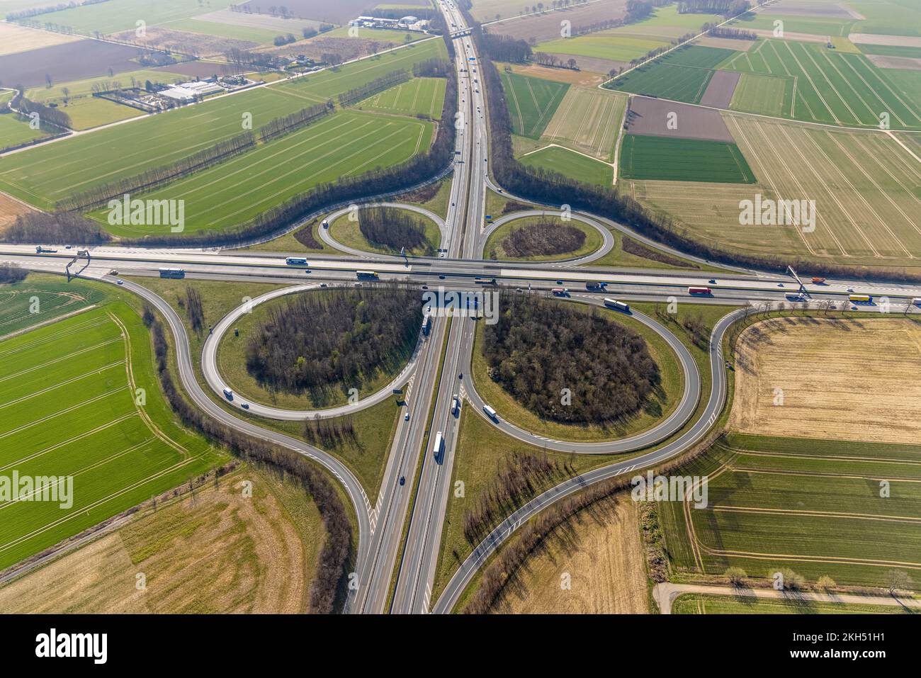 Werl interchange of the a44 freeway and a445 freeway hi-res stock ...