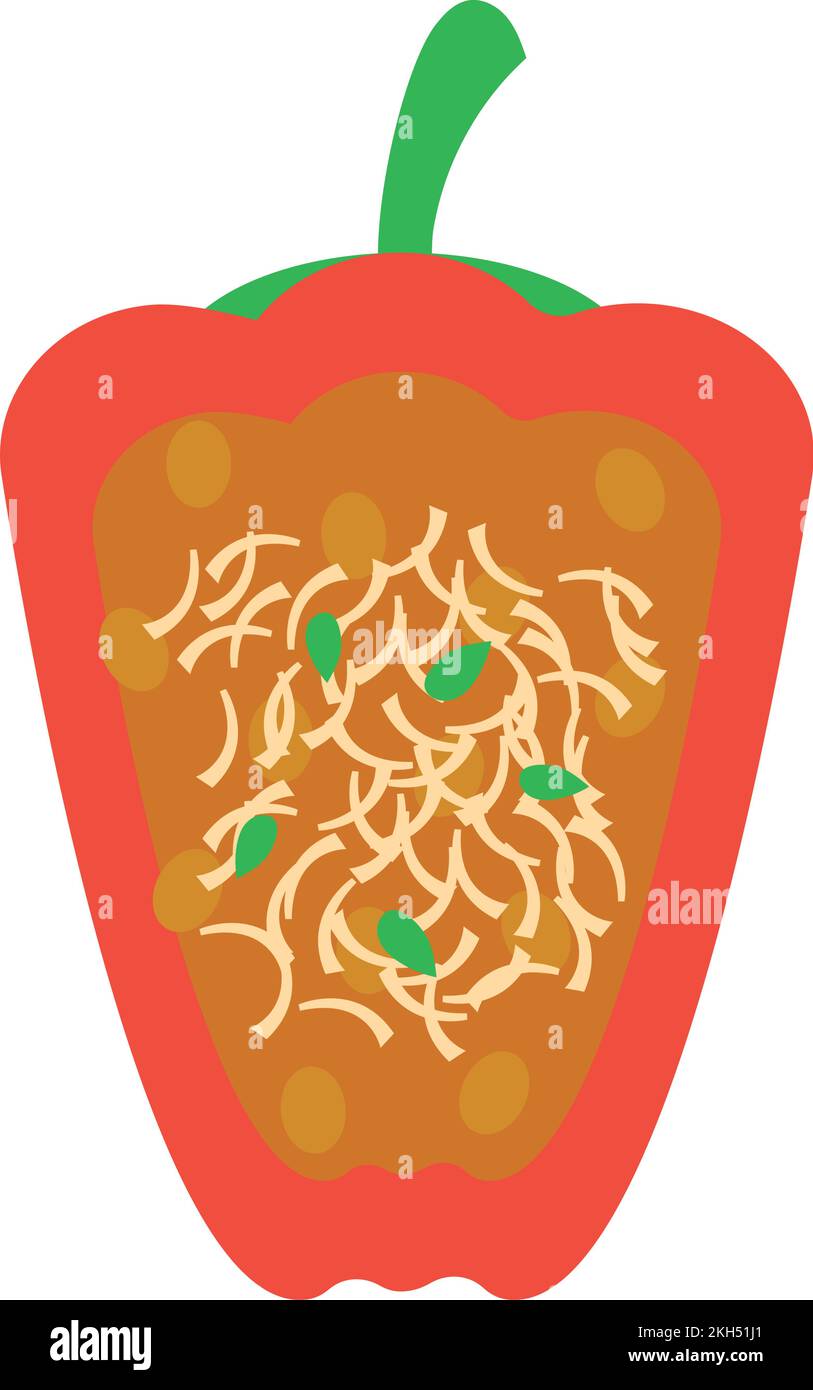 stuffed bell pepper Stock Vector Image & Art - Alamy