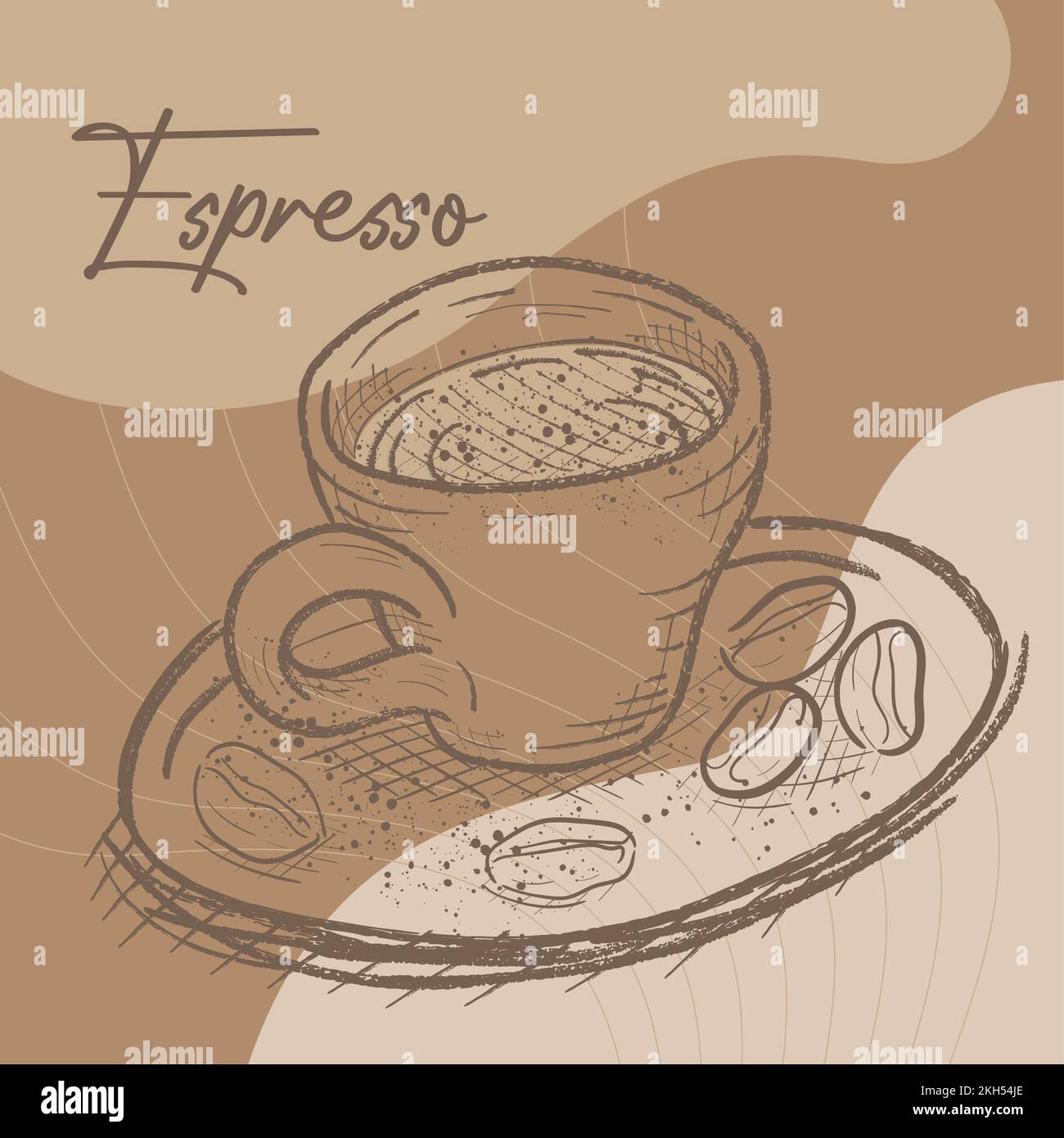 Sketch of a espresso coffee Vector Stock Vector Image & Art - Alamy