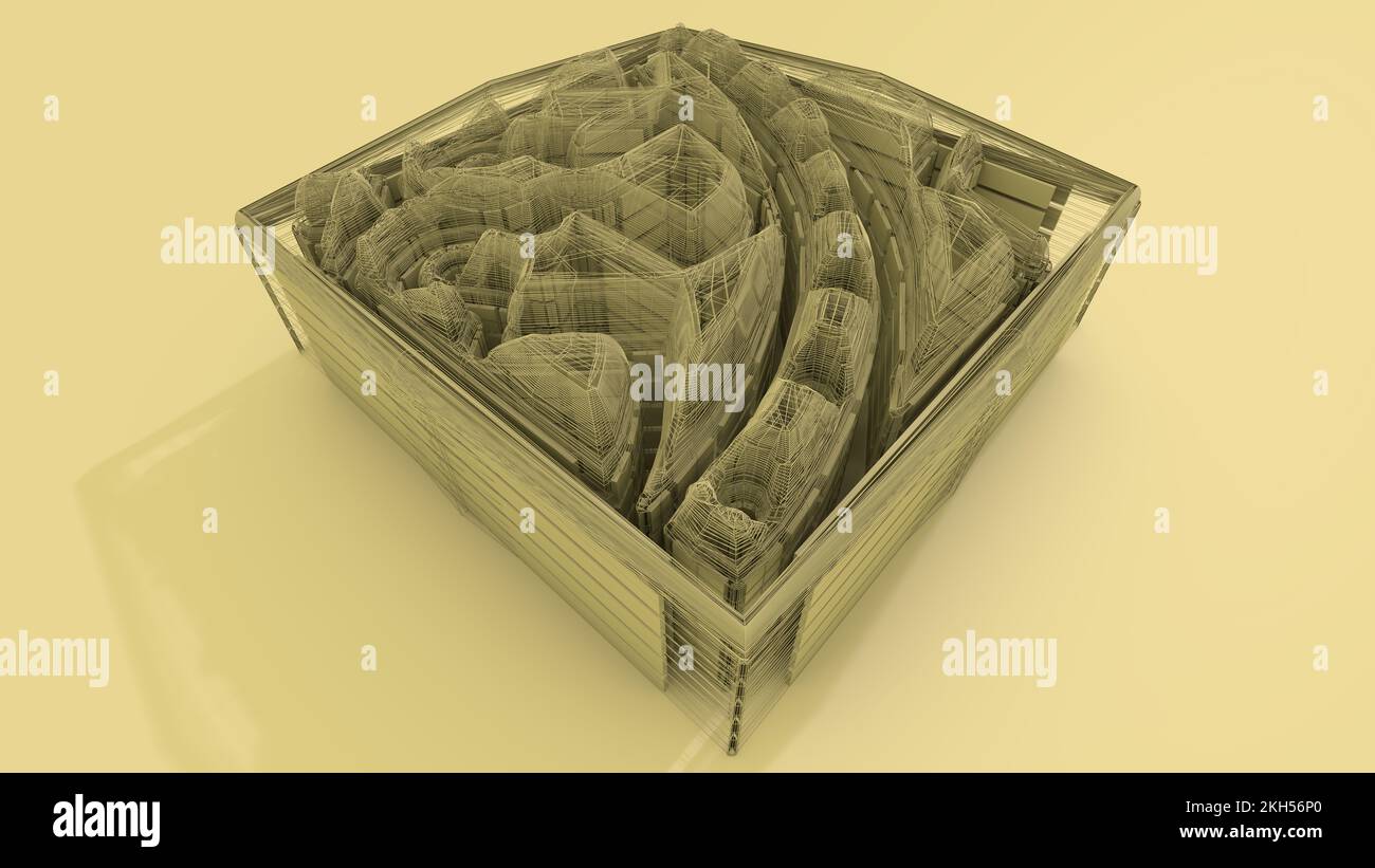 3D Illustration of an architectural structure. Architects, Modelers ...