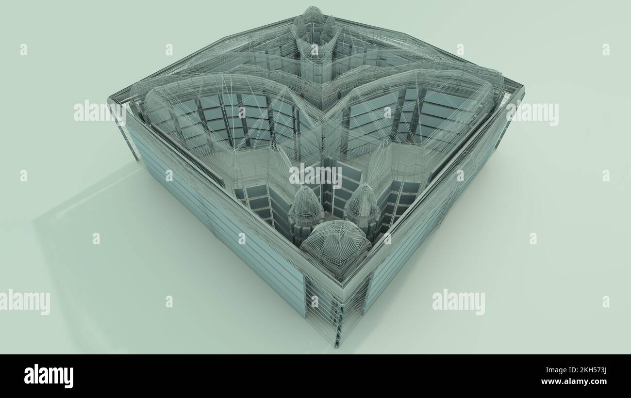 3D Illustration of an architectural structure. Architects, Modelers ...