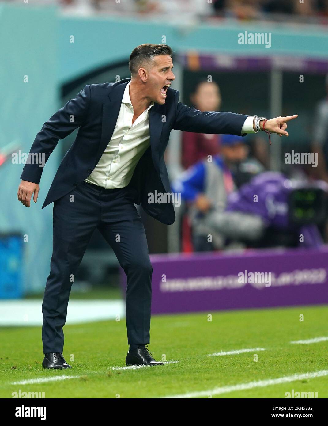 Canada manager John Herdman gestures on the touchline during the FIFA ...