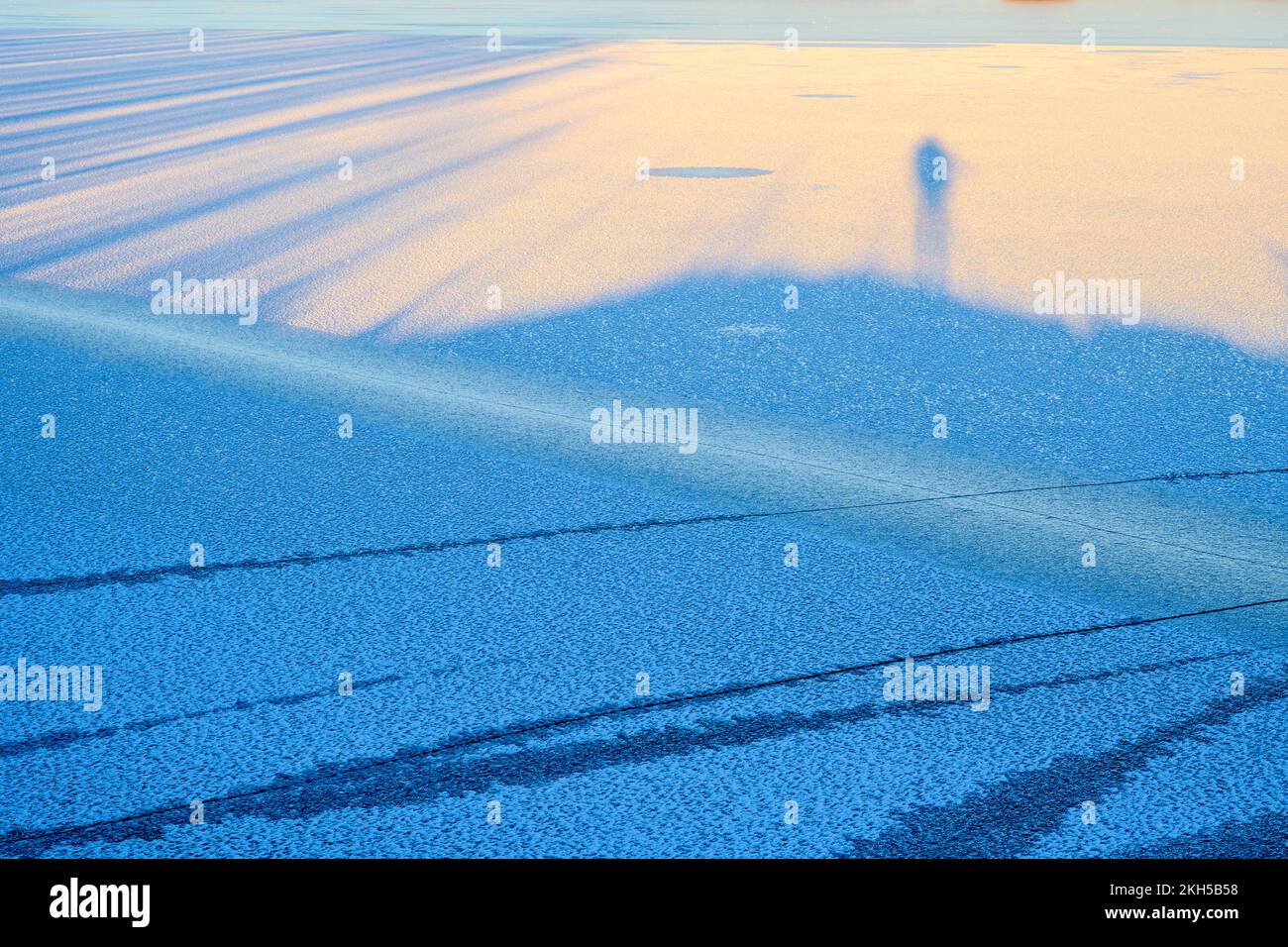 Ice and frost patterns on Kelly Lake, Greater Sudbury, Ontario, Canada ...